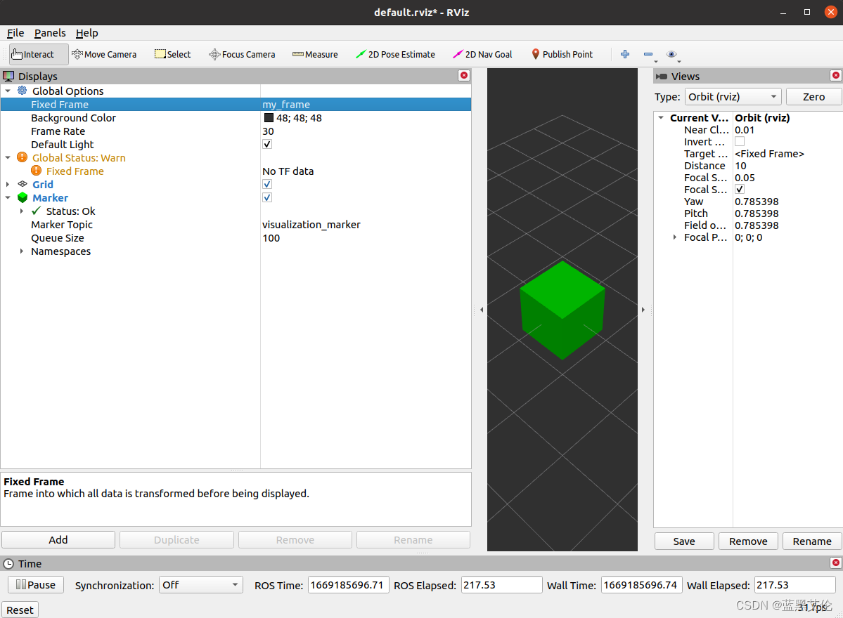 ROS学习笔记13：rviz三维可视化平台（ROS常用组件）-CSDN博客