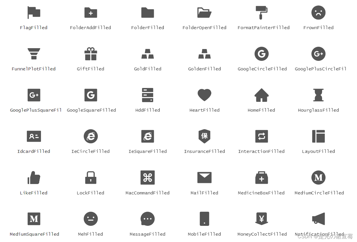 【Ant Design】图标大全（网断专用）_ant design 图标-CSDN博客