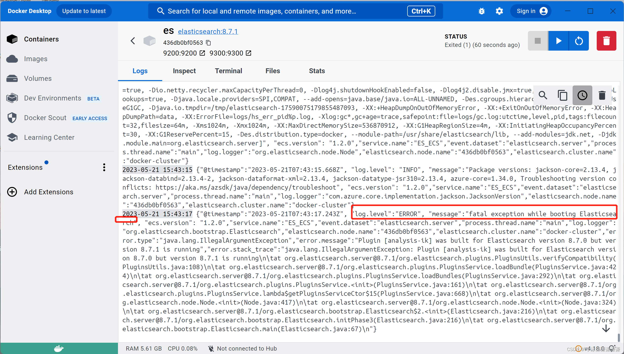 Windows基于Docker安装Elasticsearch和 kibana笔记_windows docker elasticsearch-CSDN博客