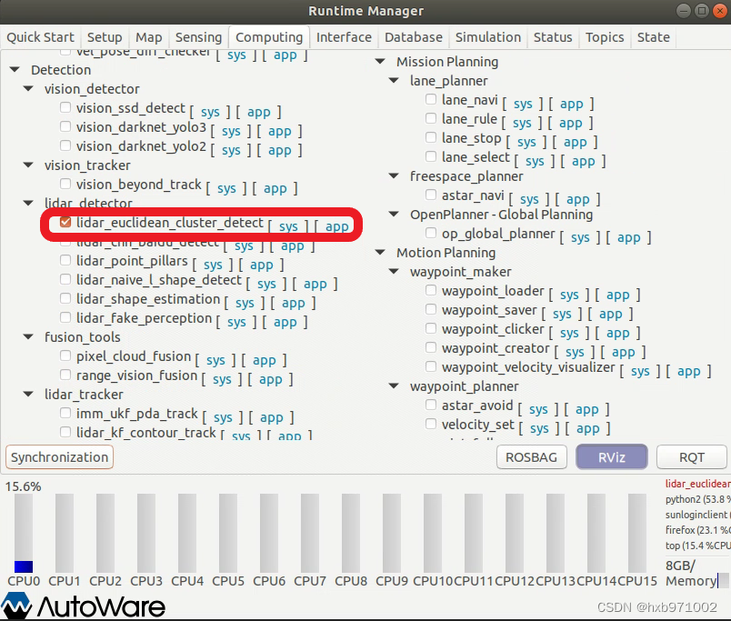 AutoWare 点云 数据回放+欧式聚类_autoware 欧式聚类-CSDN博客