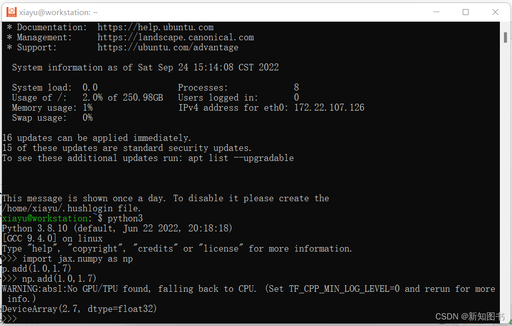 谷歌JAX深度学习开发环境搭建_jax环境-CSDN博客