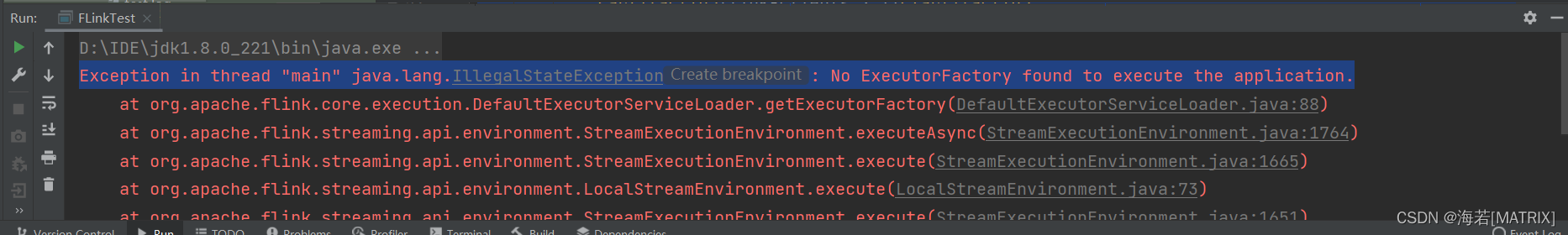 flink报错：No ExecutorFactory found to execute the application_flink 1.17 no executorfactory found ...