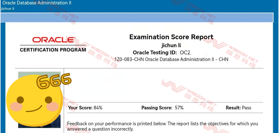 【5月考试】ORACLE OCP 19C 通过_ocp19c证书-CSDN博客