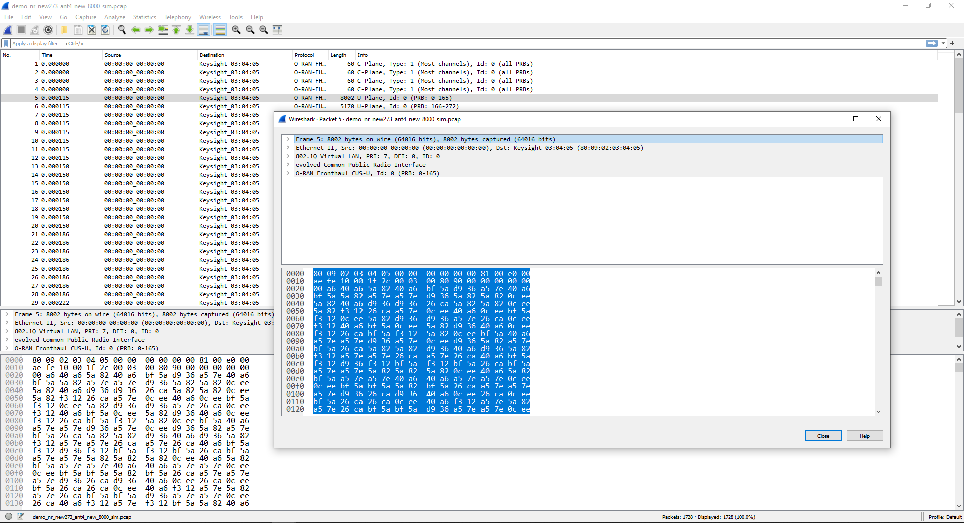 O-RAN-radio-interface(eCPRI、RB、RE、PRB、帧结构、子载波、pcap)_oran协议 u-plane协议-CSDN博客