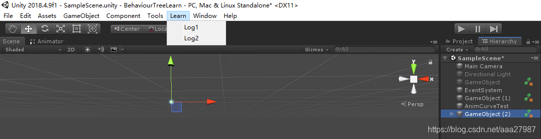 Unity编辑器拓展一 Menuitem的使用unity Menuitem Csdn博客