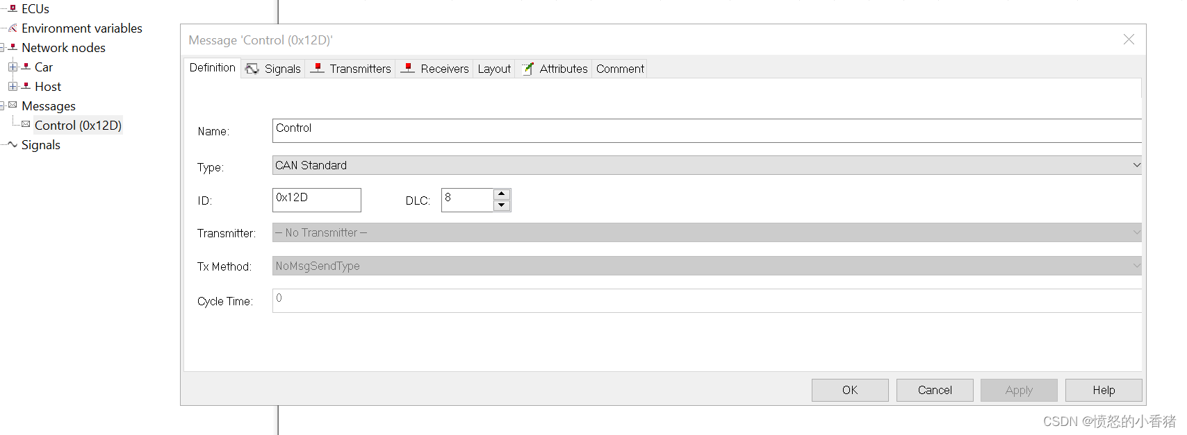 利用CANdb++制作dbc_vector candb++ dbc文件无法修改-CSDN博客