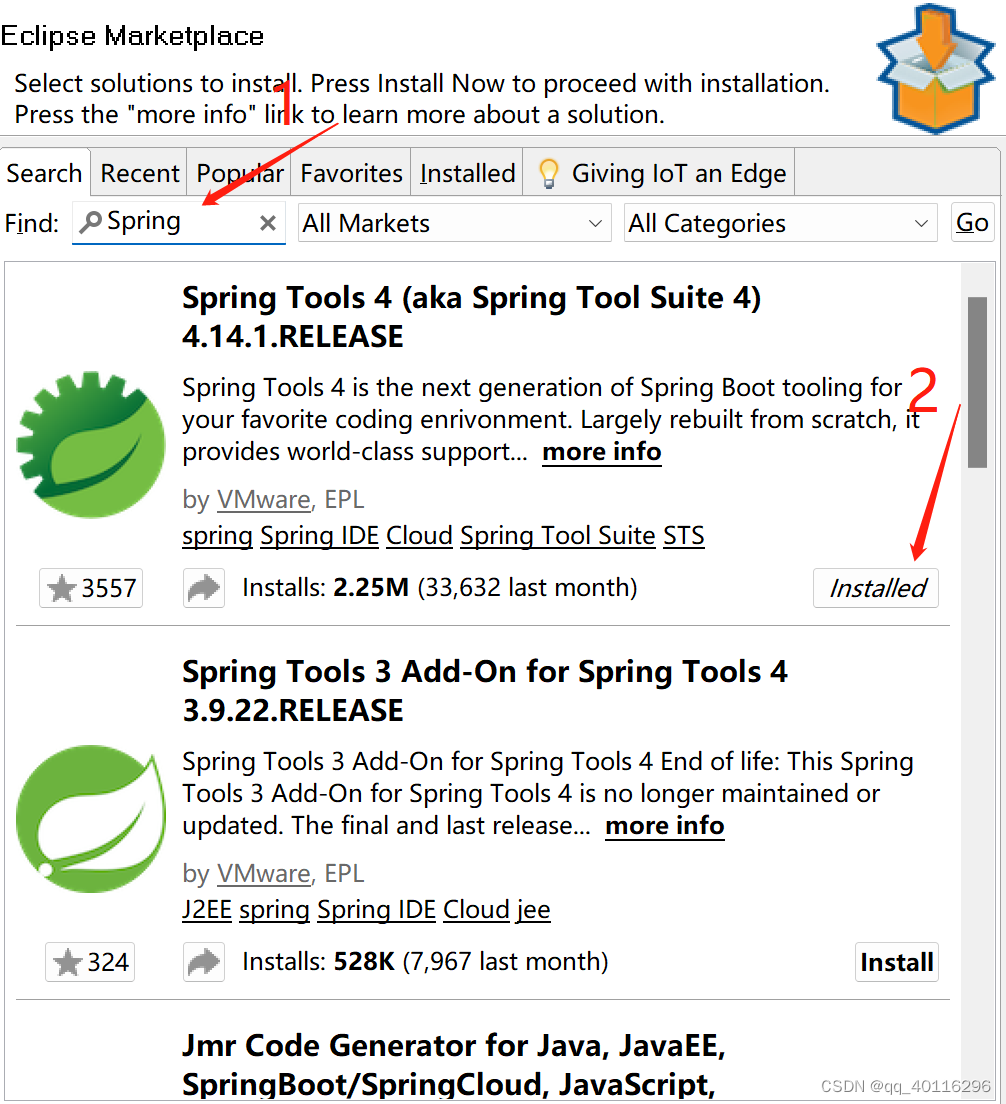 eclipse插件安装Spring toots suite4 步骤版_eclipse springboot4插件-CSDN博客