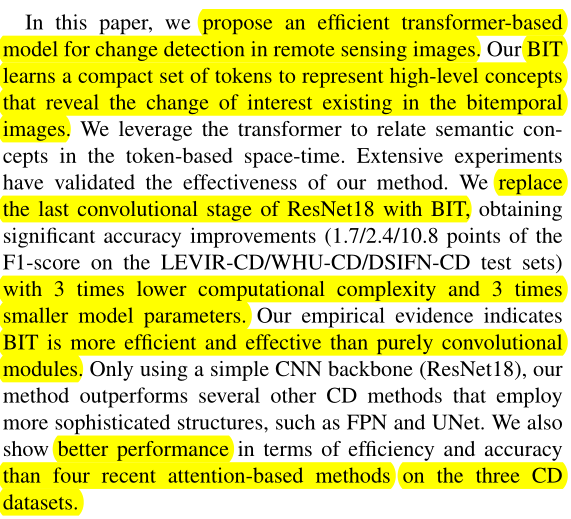 【论文笔记】Remote Sensing Image Change Detection with Transformers-CSDN博客