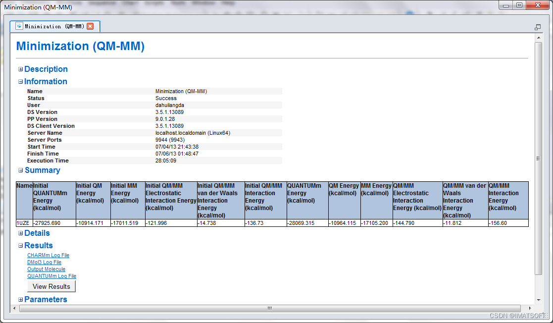 Discovery Studio（Help-Tutorials） 采用QMMM的方法对配体结构在活性位点中进行优化_discovery studio中如何charmm 力场下对系统构象进行能量 ...