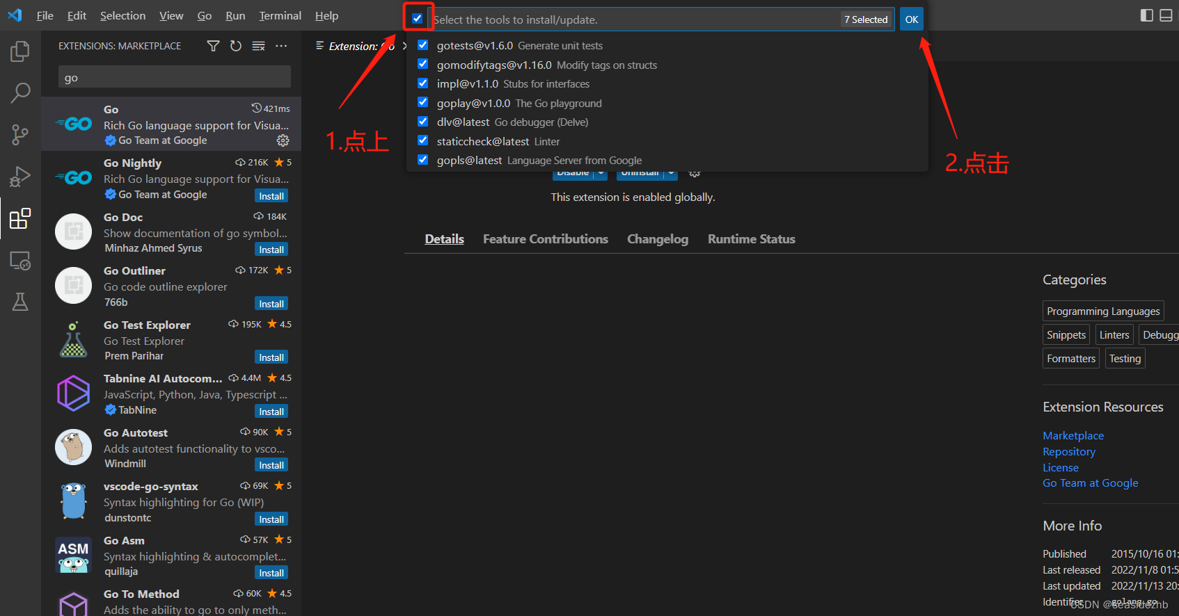 VS Code安装Go拓展_vs导入本地扩展-CSDN博客