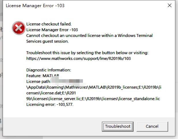 Matlab R2019b License Manager Error -103 解决方法_matlab 2019b license manager error -103-CSDN博客