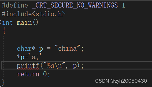 指针详解之字符指针_char *p="china!";puts(++p);-CSDN博客