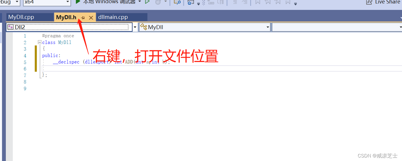 C++简单动态链接库的创建和引用（VS2022）_vs引用动态库-CSDN博客