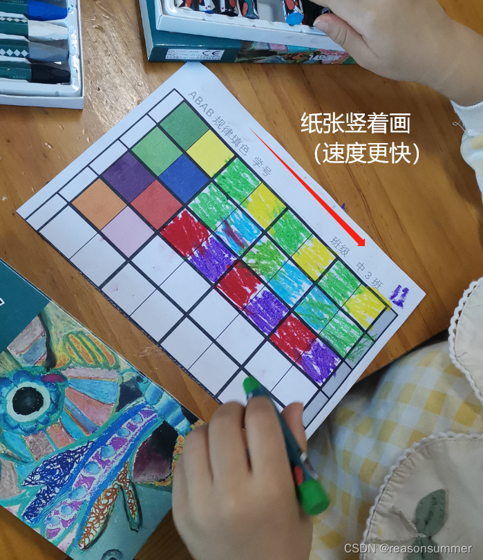 【教学类-19-04】202310《ABAB式-规律排序涂色-A4竖版2份》（中班)_根据颜色规律涂色 格子-CSDN博客