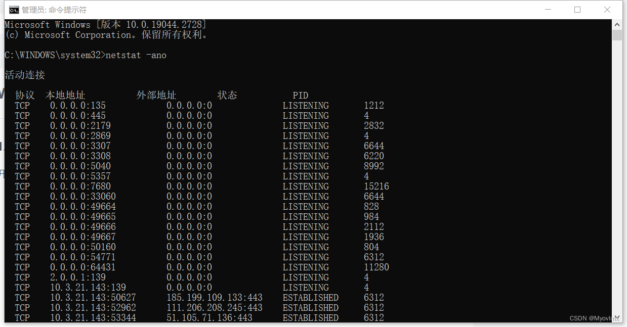 Windows下如何查看某个端口被谁占用_怎么查看3306端口被占用-CSDN博客