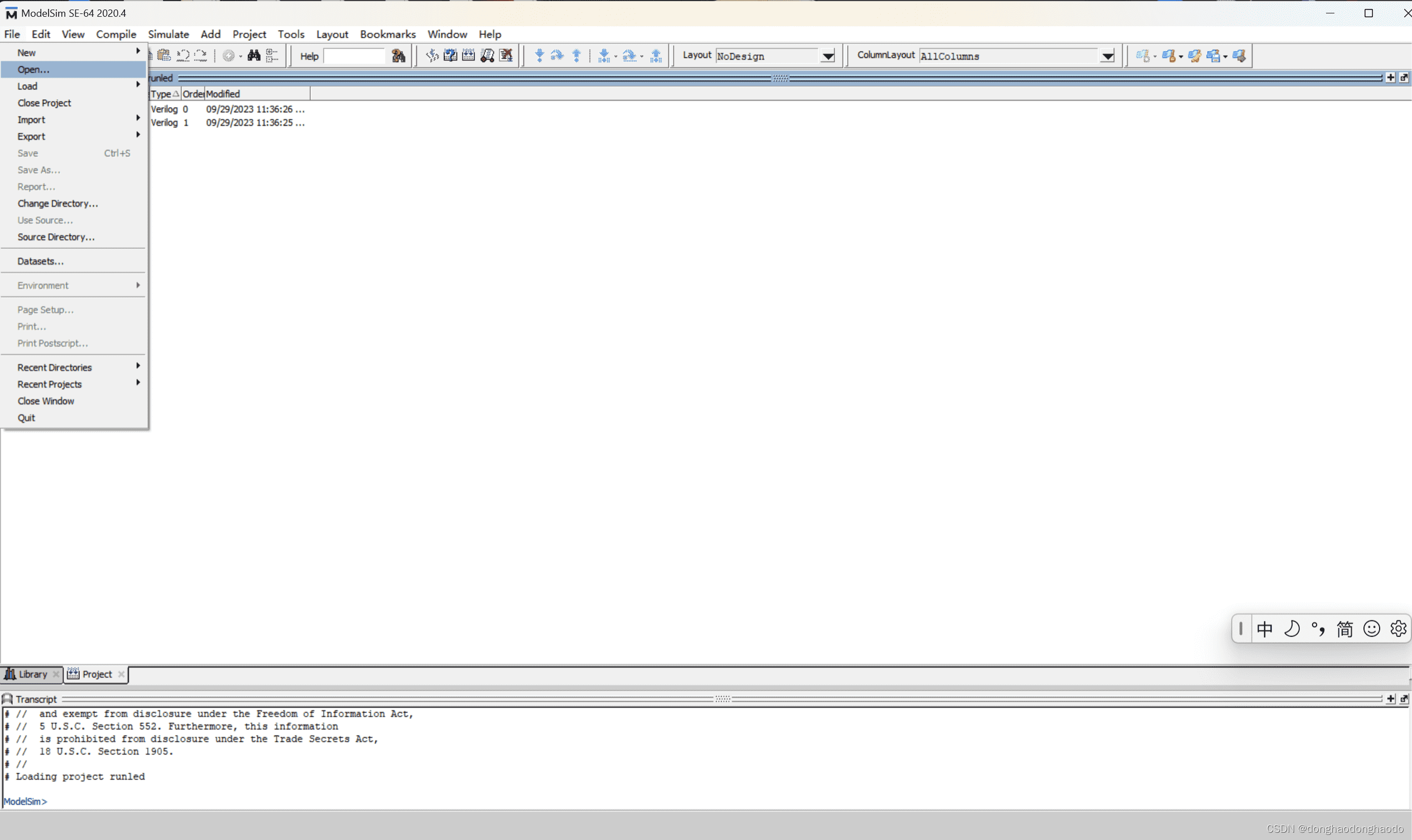 Modelsim入门教程_modelsim 怎么打开project-CSDN博客