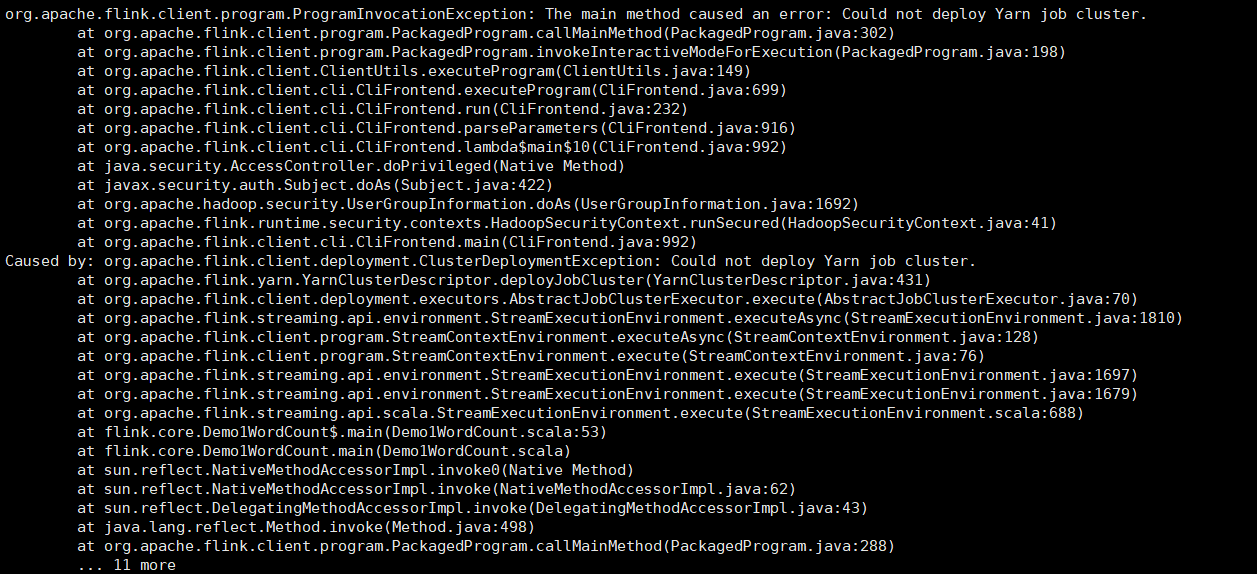 flink on yarn 提交任务报错 —— Could not deploy Yarn job cluster_could not deploy yarn job cluster.-CSDN博客
