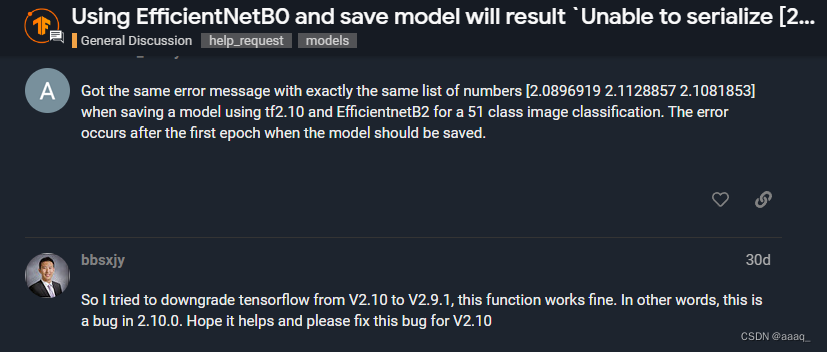 TypeError:Unable to serialize ＜tf.Variable ‘alpha:0‘ shape=() dtype=float32, numpy=0.8＞ to JSON ...