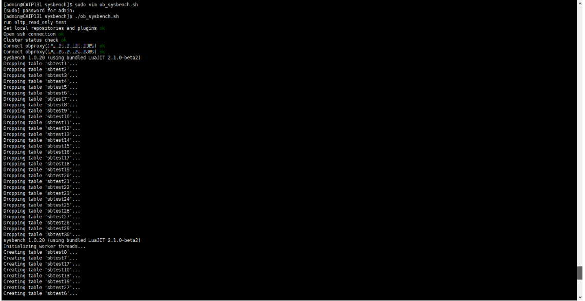 Sysbench对OceanBase开源版3.1.3数据库的OLTP性能测试_sysbench压测oceanbase-CSDN博客