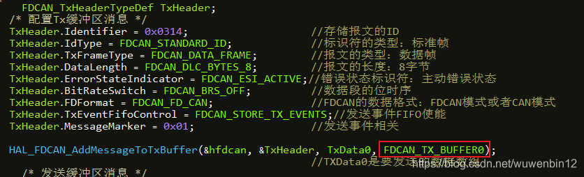 STM32 FDCAN通信，发射部分详解。_a_happy_ant的博客-CSDN博客
