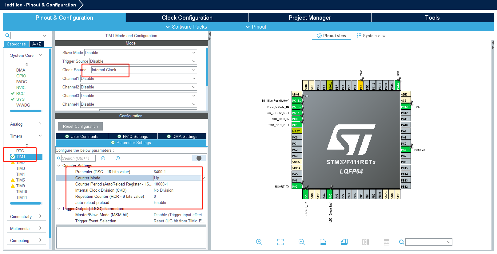 STM32F411RE项目开发-3-定时器的使用_f411 ide定时器-CSDN博客
