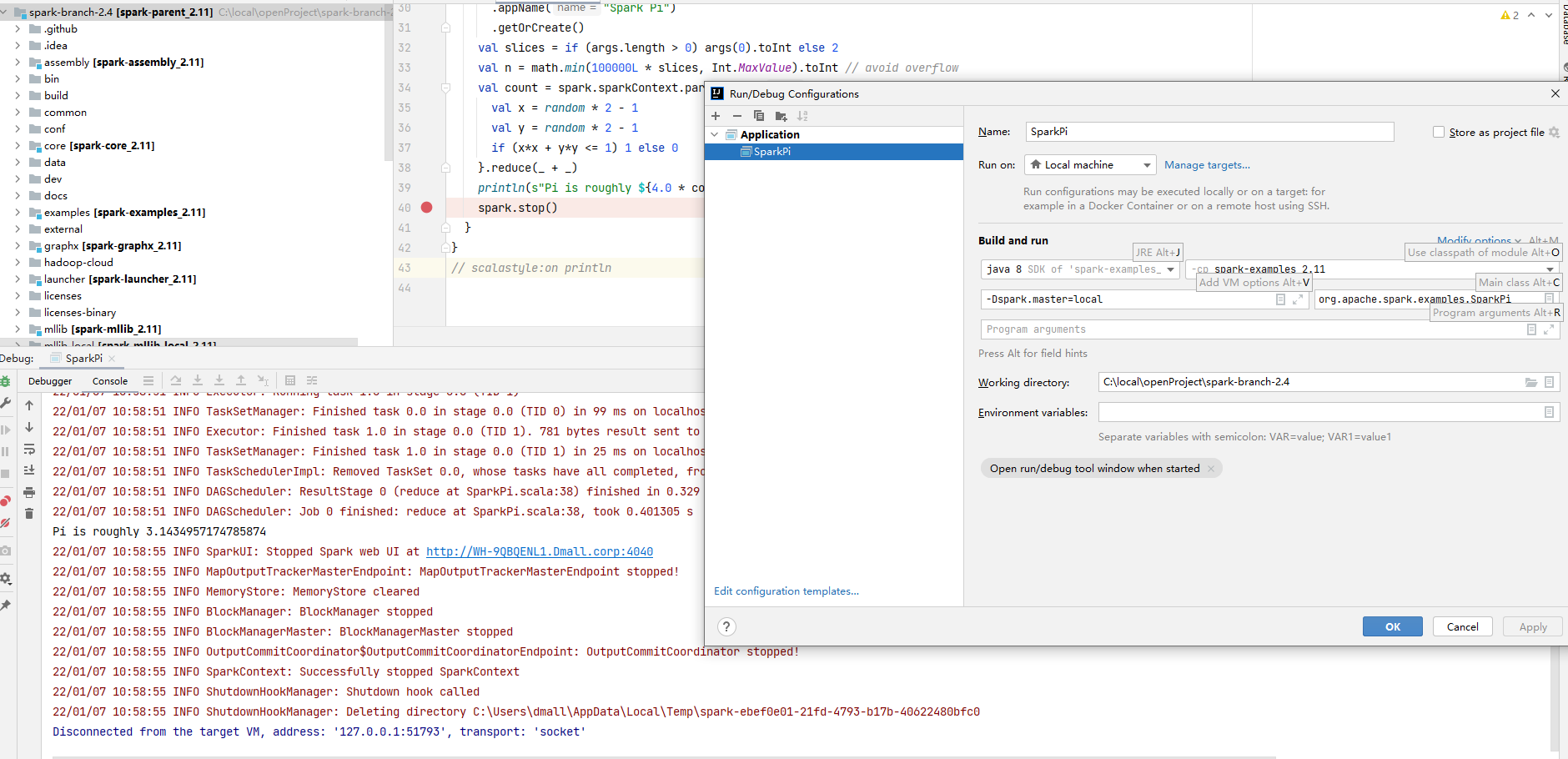 Spark2.4 Local compile, debugging and reading source code (Windows) - Programmer Sought