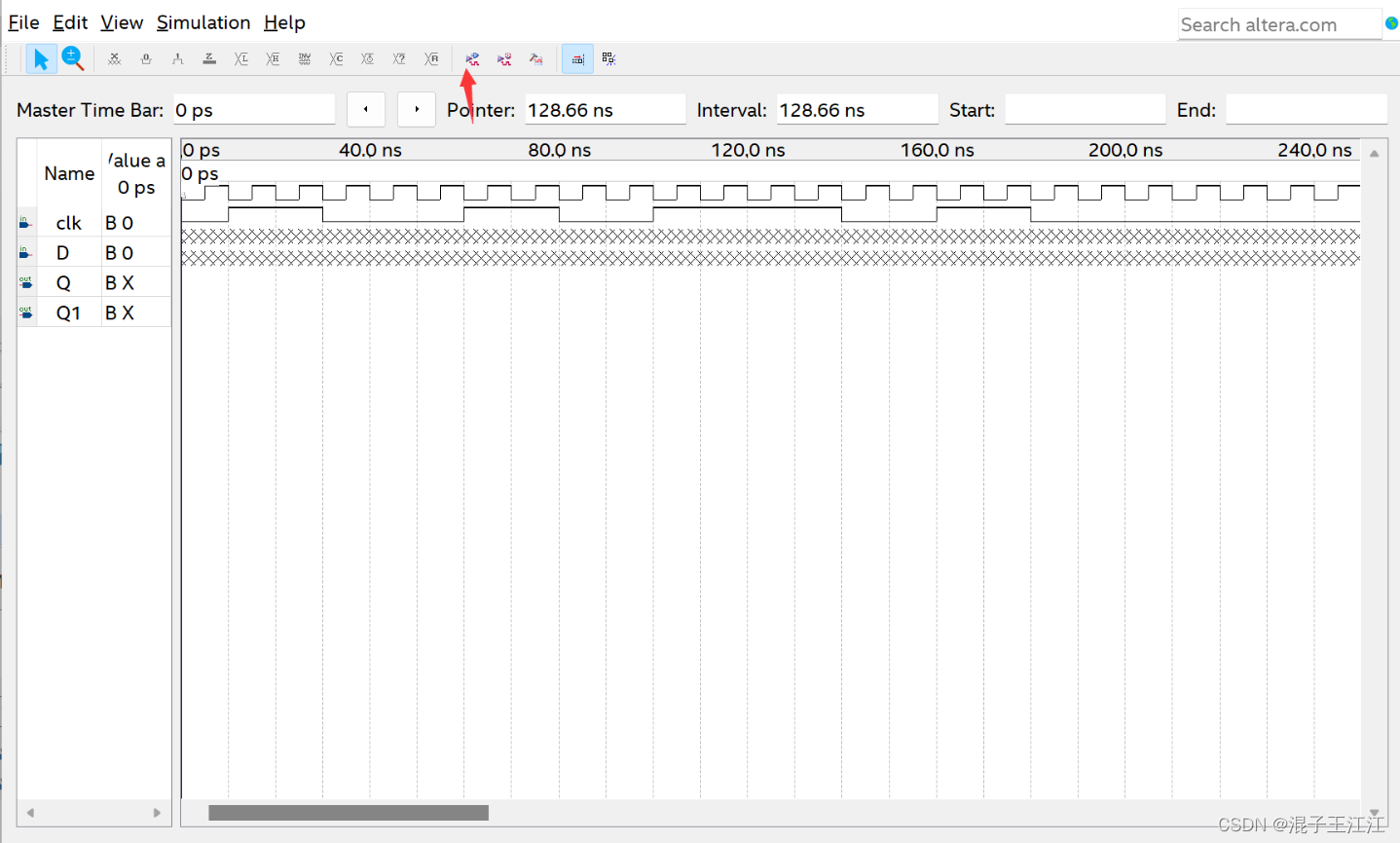Quartus中运用多种方式设计一个D触发器，并进行仿真，时序波形验证_quartus的node finder-CSDN博客