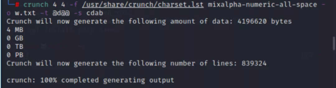 密码字典生成工具—Crunch的使用-CSDN博客