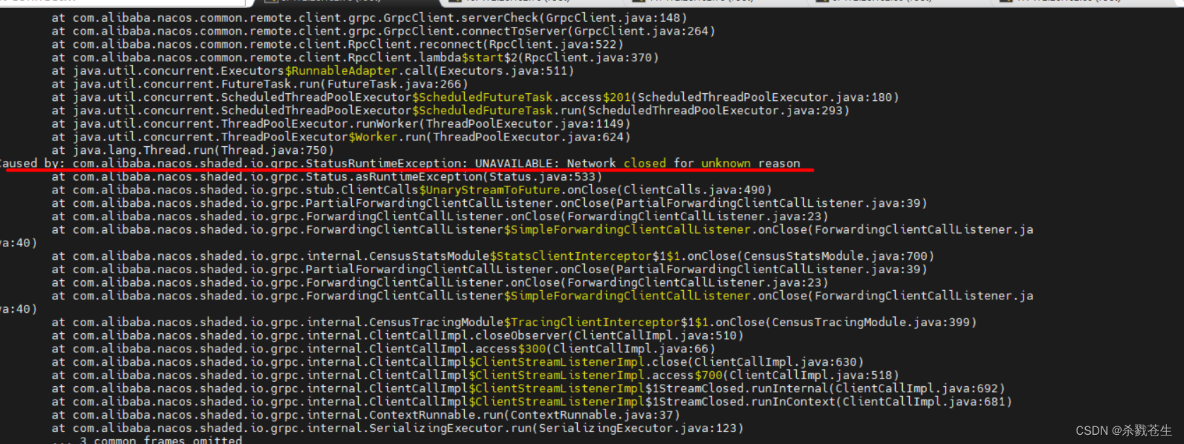 connection reset by peer_unavailable: network closed for unknown reason-CSDN博客