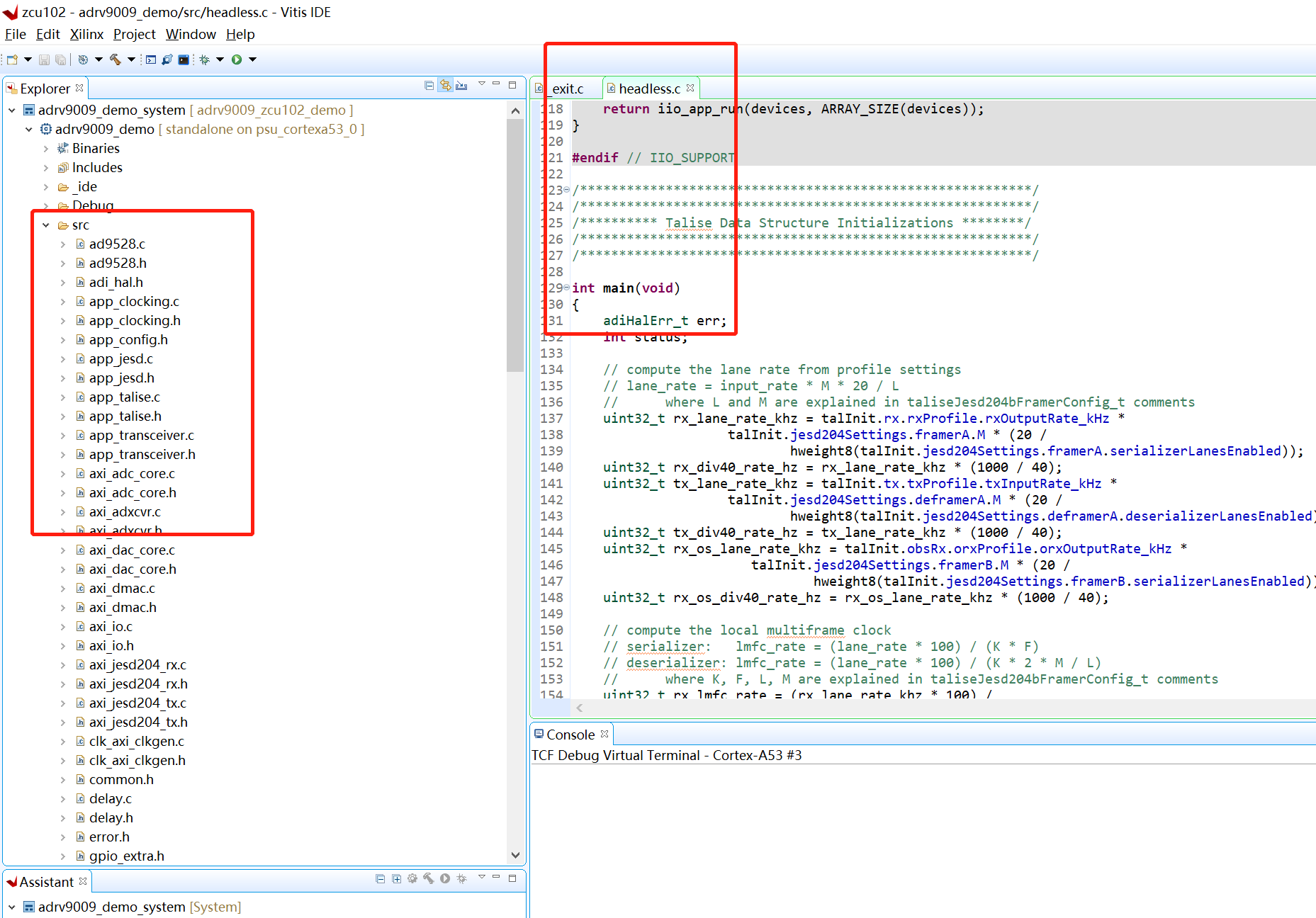 ADRV9009 与 zcu102搭建ADI的no os项目_vitis打开advr9009文件-CSDN博客