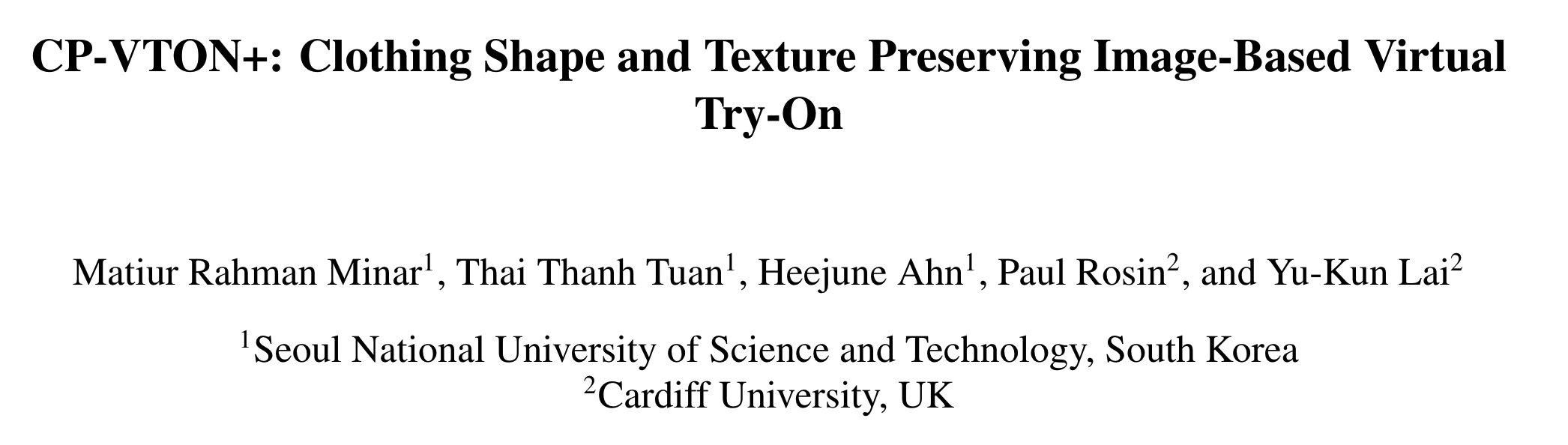 【虚拟试衣论文笔记】CP-VTON+: Clothing Shape and Texture Preserving Image-Based Virtual Try-On-CSDN博客
