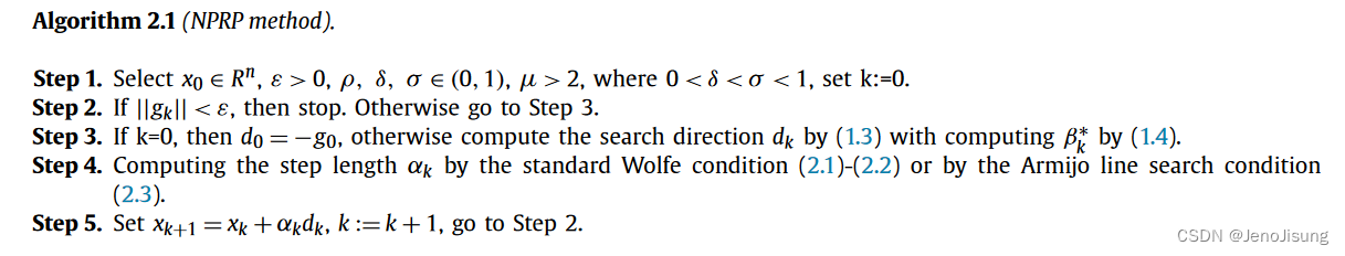 论文笔记|Global convergence of a descent PRP type conjugate gradient method for nonconvex ...