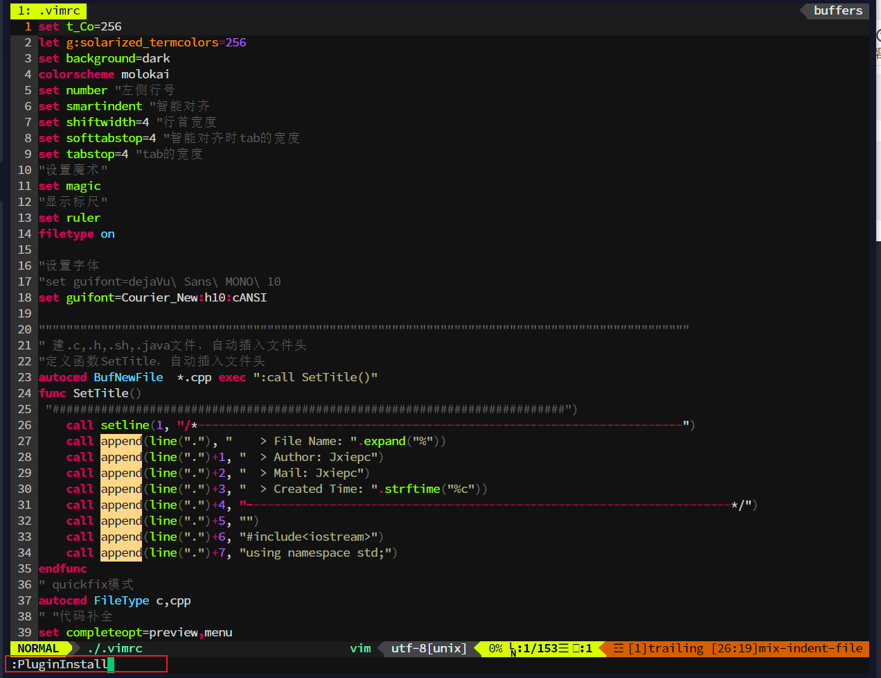 Vim | vimrc配置文件_芯片验证vimrc配置模板-CSDN博客
