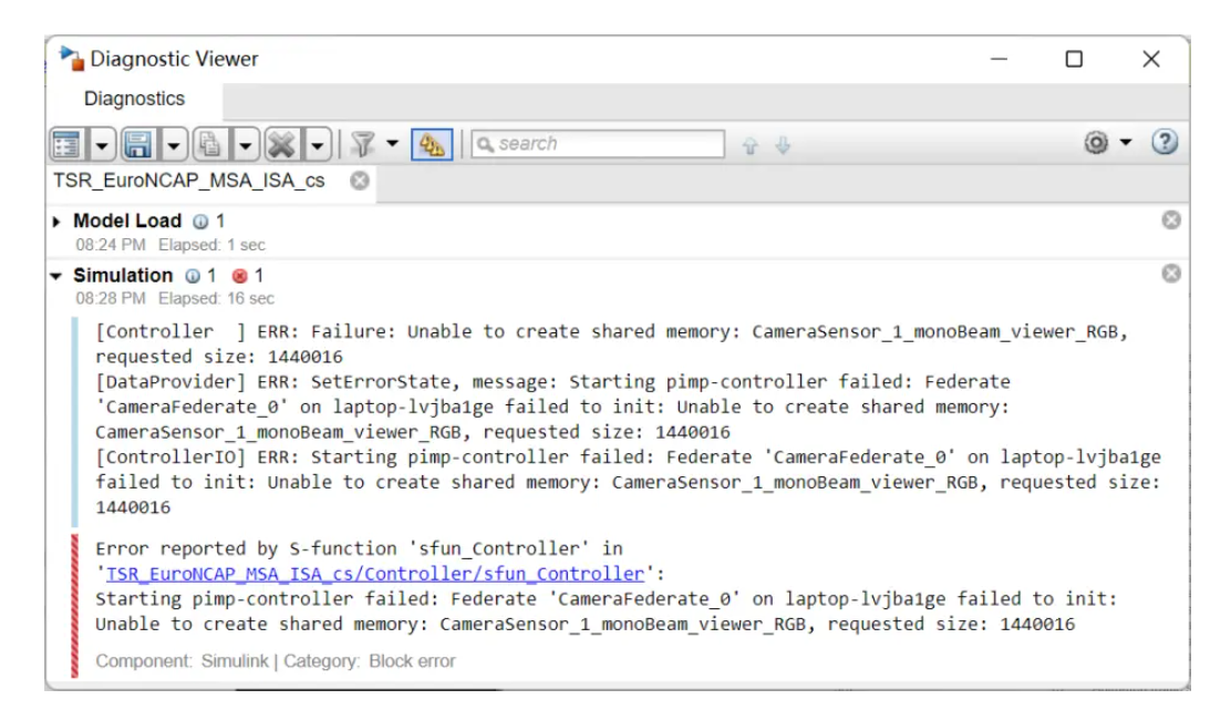lnitializing pimp-controller failed: PreScan与MATLAB仿真视觉传感器出问题_matlab和prescan联仿卡住initializing-CSDN博客