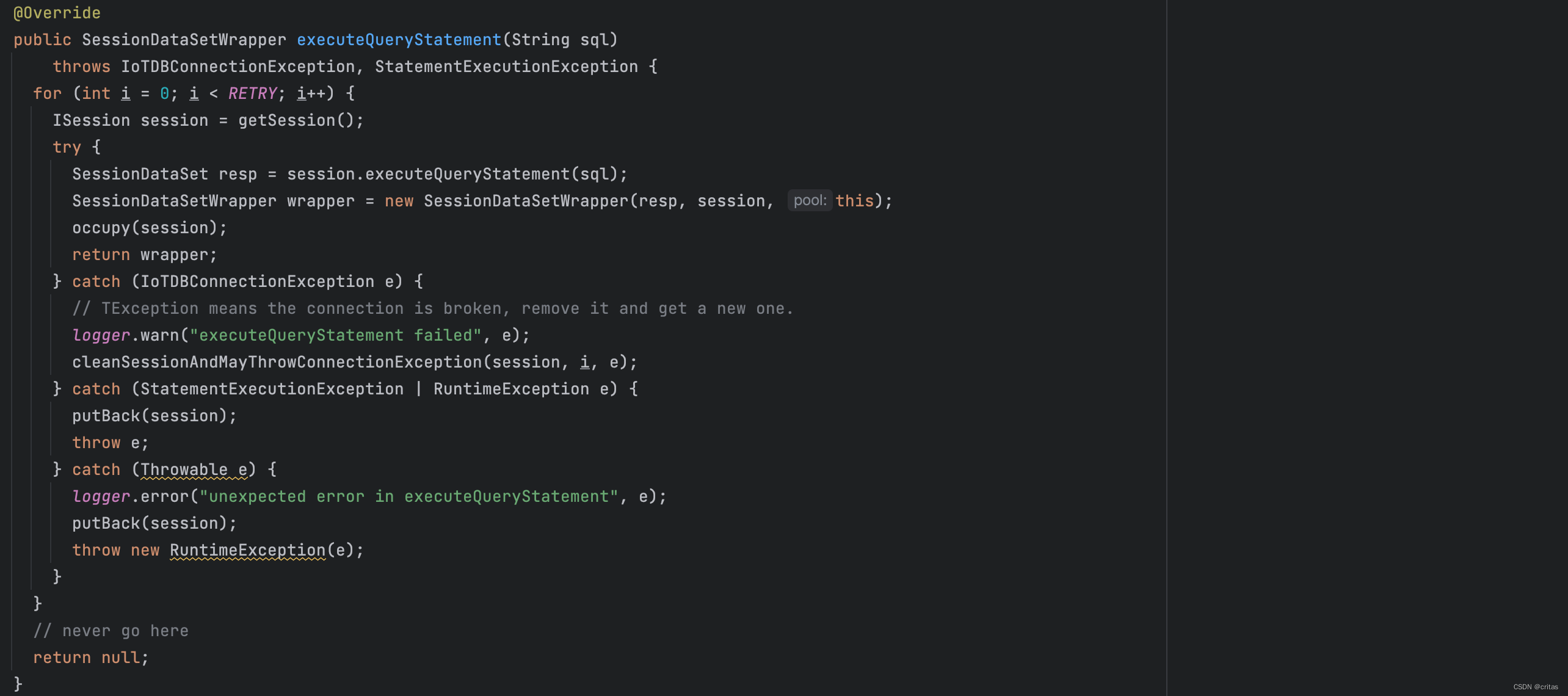 IoTDB SessionPool 很长时间才返回结果-CSDN博客
