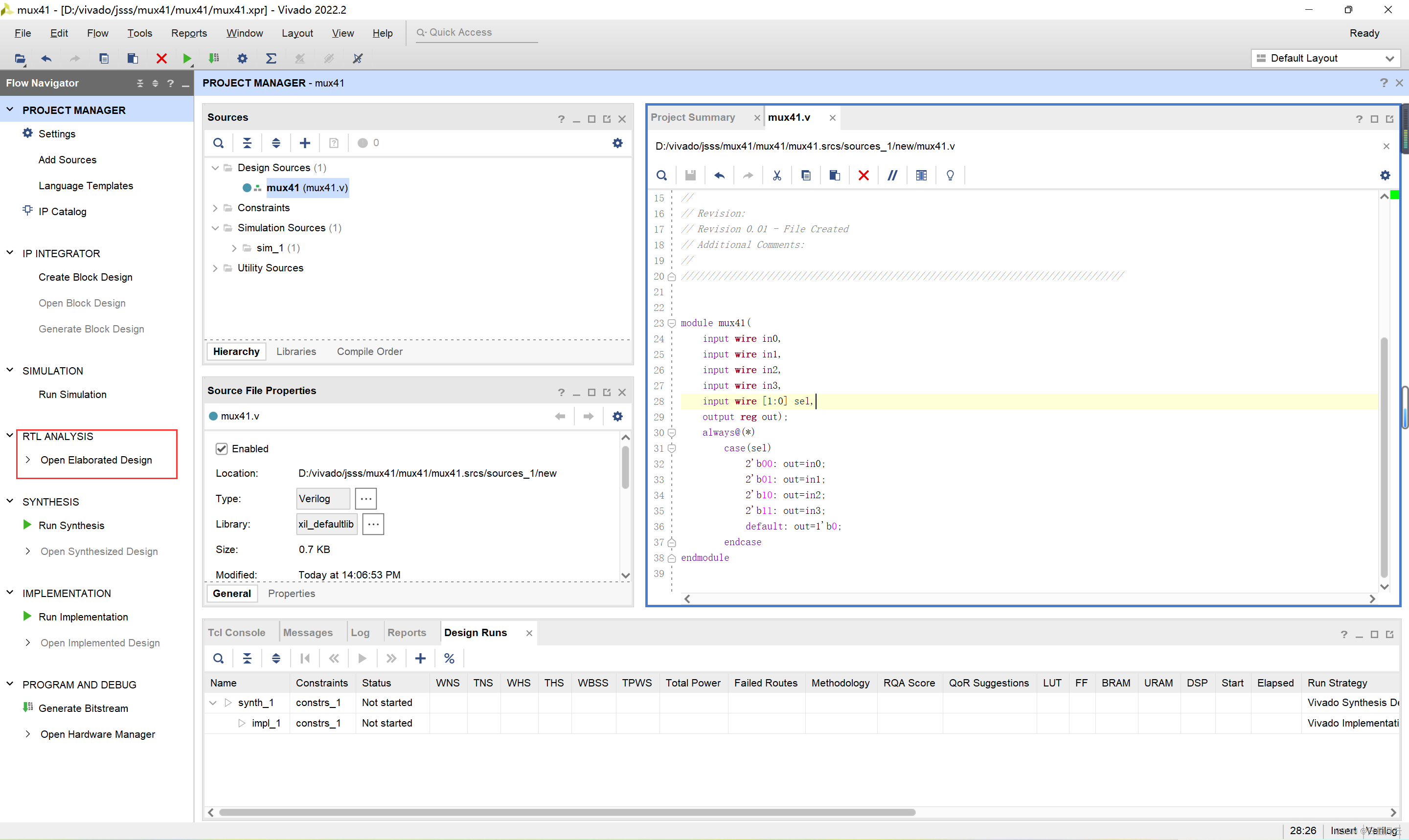 Vivado安装使用【Verilog】_vivado ip example 生成verilog-CSDN博客