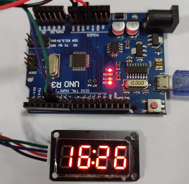 Arduino Uno驱动tm1637四位时钟数码管显示时间 Arduino Tm1637 Csdn博客