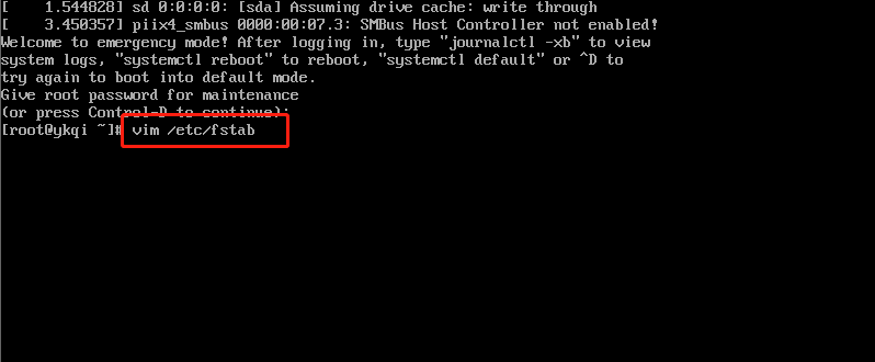 Linux开机报错，提示Welcome to emergency mode， After logging in, type “journalctl -xb“ to view system ...