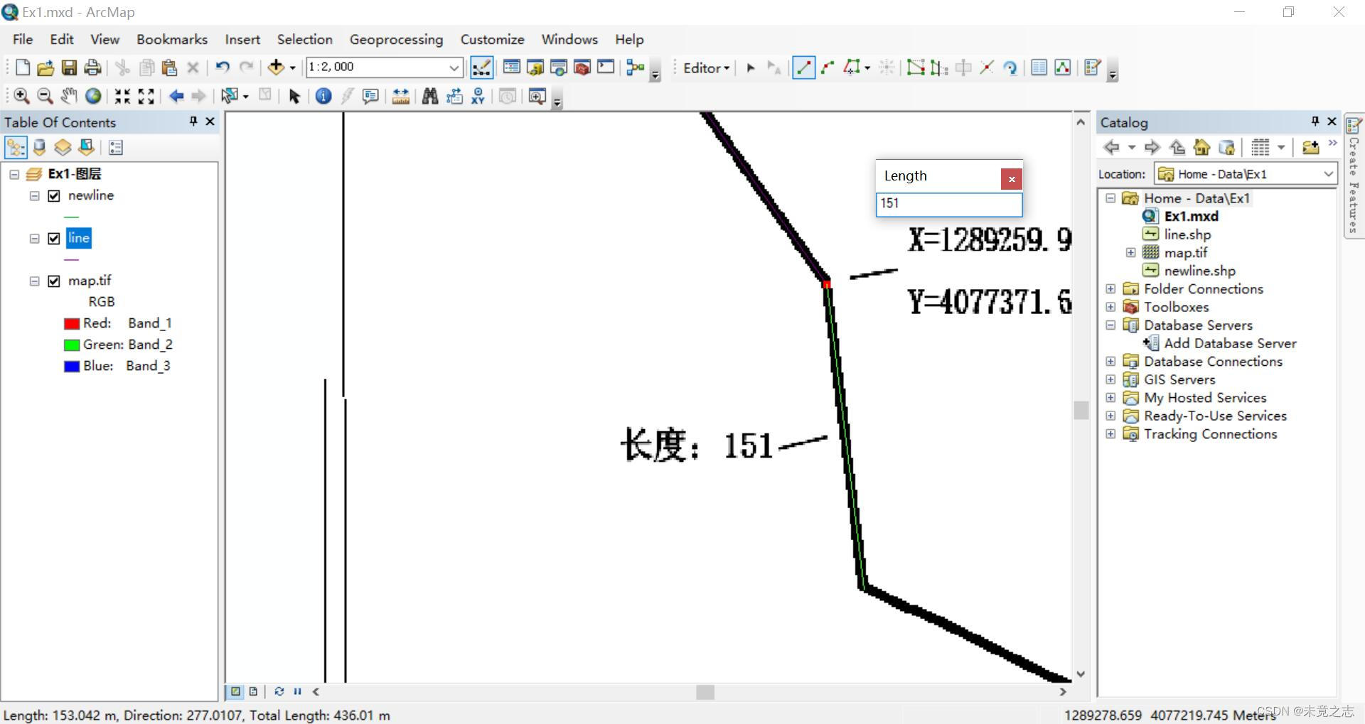 ArcGIS学习——1.线要素数字化操作_arcgis画指定长度的线-CSDN博客
