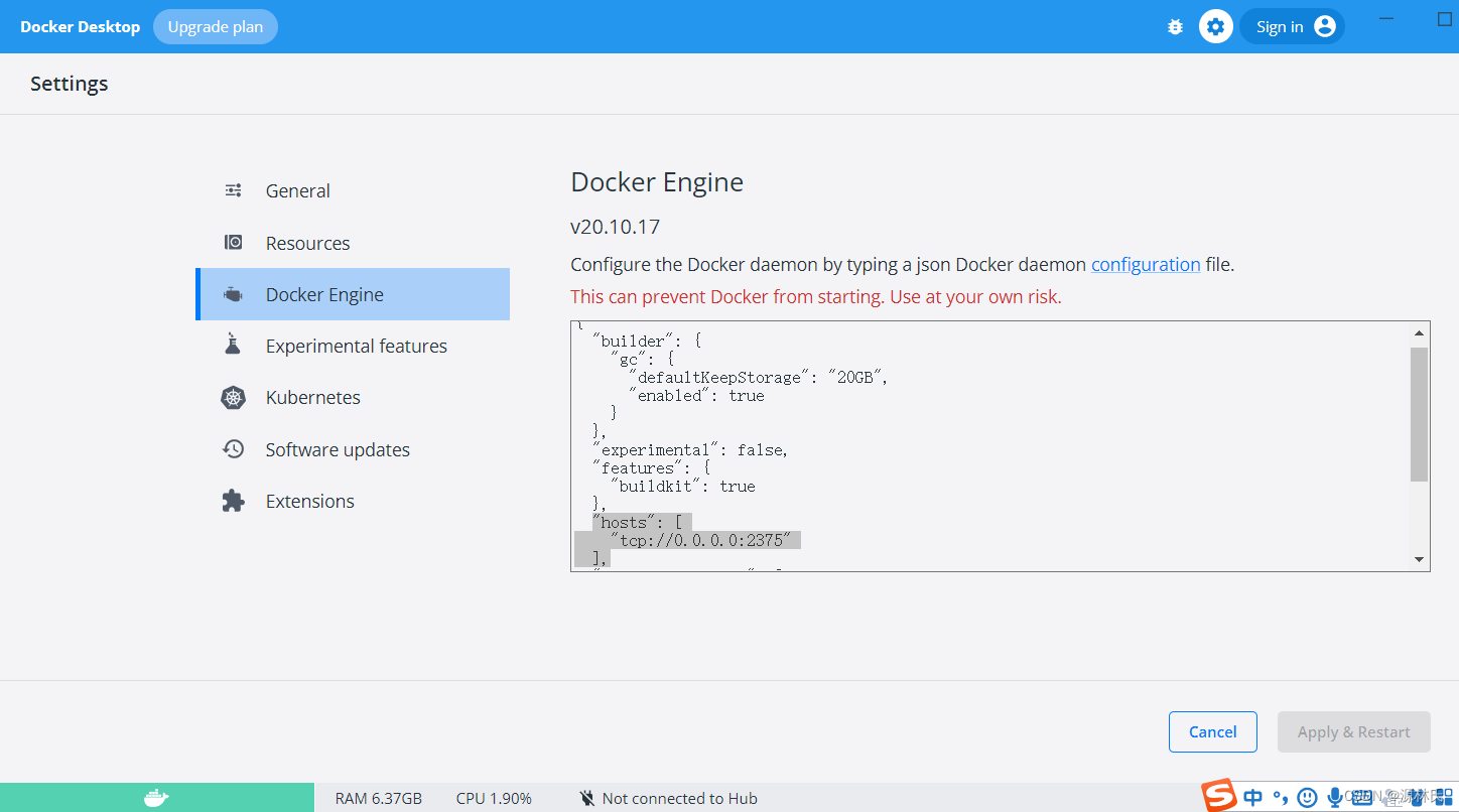 【docker】windows环境下的docker如何开放远程2375端口docker Desktop 点击勾选并没有开启本地的2375端口 Csdn博客 