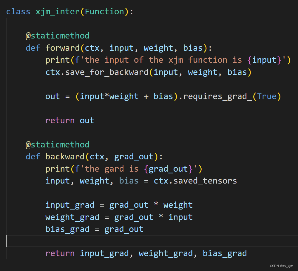 pytorch自定义forward和backward函数_pycharm中重写forward-CSDN博客