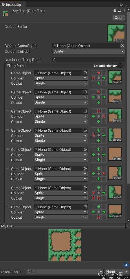 Unity学习笔记：Rule Tile、Advance Rule Overide Tile、Rule Override Tile的用法【By Chutianto】_unity rule ...