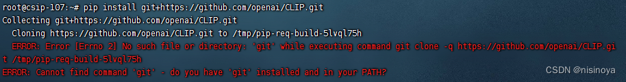 ERROR: Cannot find command ‘git‘ - do you have ‘git‘ installed and in your PATH?_error: cannot ...