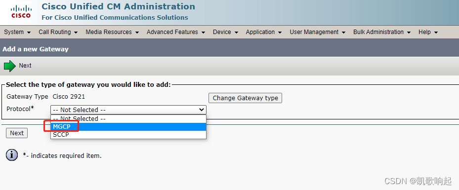CiscoCUCM配置网关协议_cucm中rtmt-CSDN博客