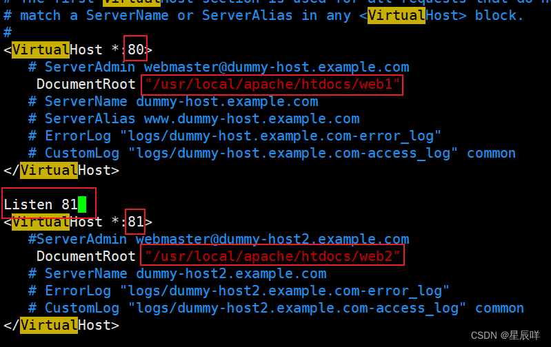 Apache——基于端口的虚拟主机 Csdn博客