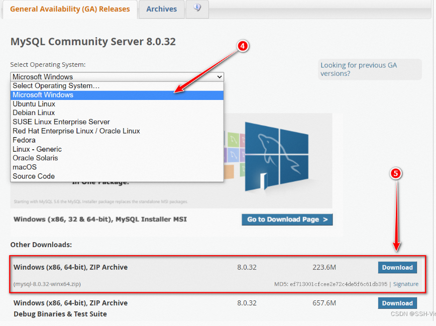MySQL8.0.32的安装与配置_mysql-connector-net-8.0.32-CSDN博客