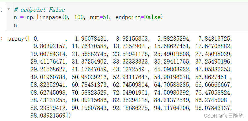 06 ndarray数组_使用ndarray数据结构,for循环,创建一个0~60范围的数列数组-CSDN博客