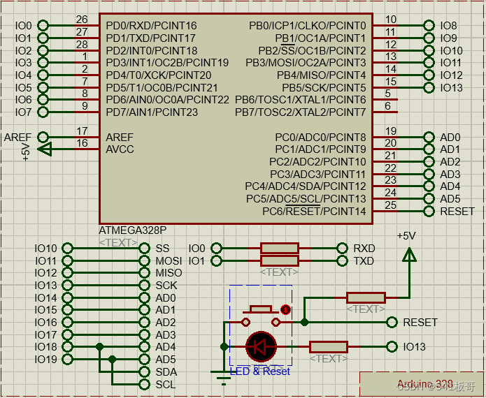 Proteus仿真--Arduino最小系统_制作atmega328单片机最小系统资料-CSDN博客