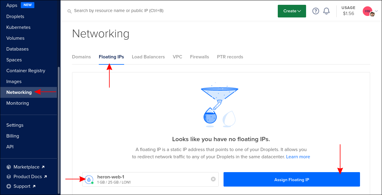 What is the floating IP in DIGITALOCEAN? - Programmer Sought